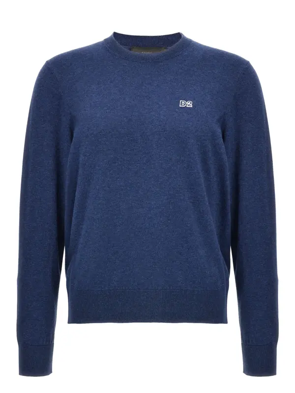 Dsquared2 Melange Crewneck Sweater - Blue