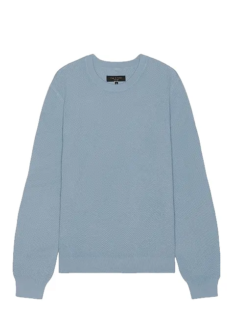 Rag & Bone Washed Dexter Crew Sweater - Light Blue