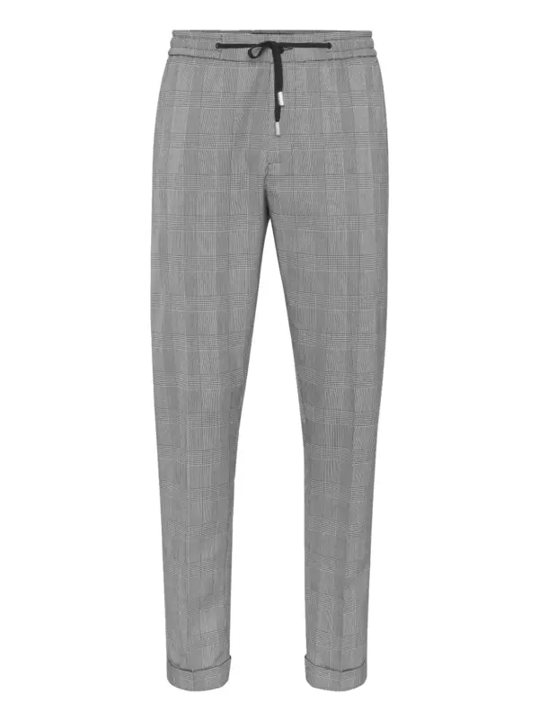 Philipp Plein Prince Of Wales-check Trousers - Black