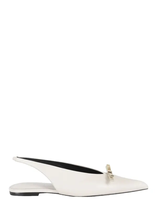 LANVIN Leather Slingback Pumps - White