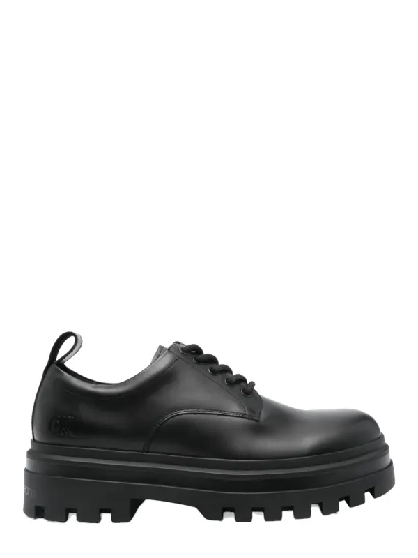 Calvin Klein Leather Derby Shoes - Black