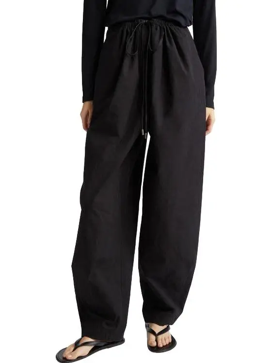 Partow Niles Carrot Leg Cotton Pants - Black