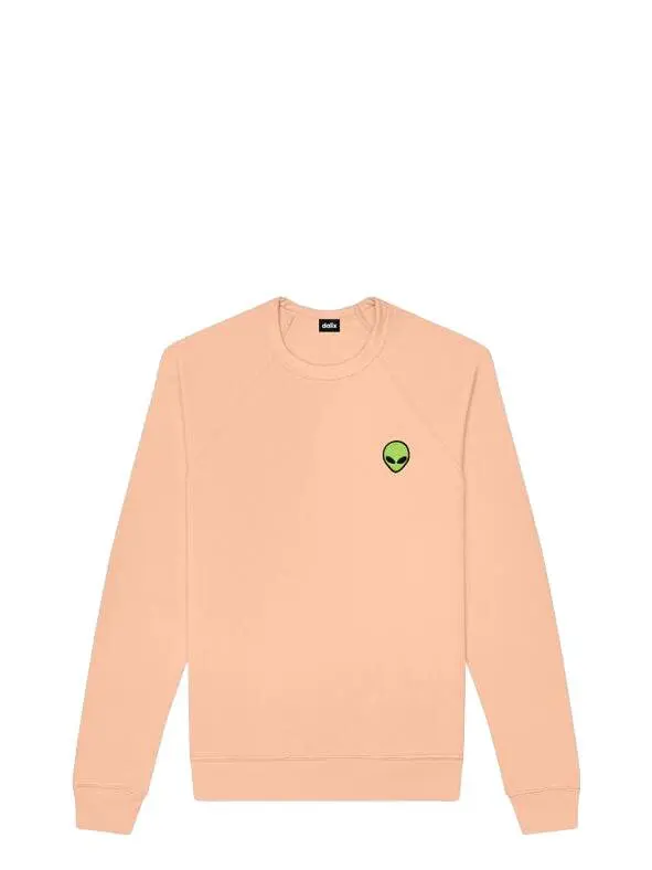 DALIX Alien Fleece Raglan Sweatshirt - Peach