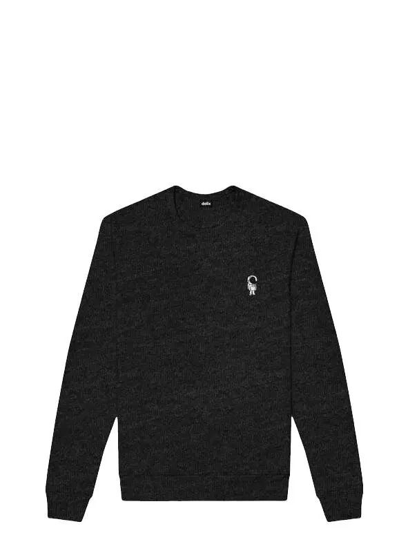DALIX Astronaut Fleece Raglan Sweatshirt - Dark Heather