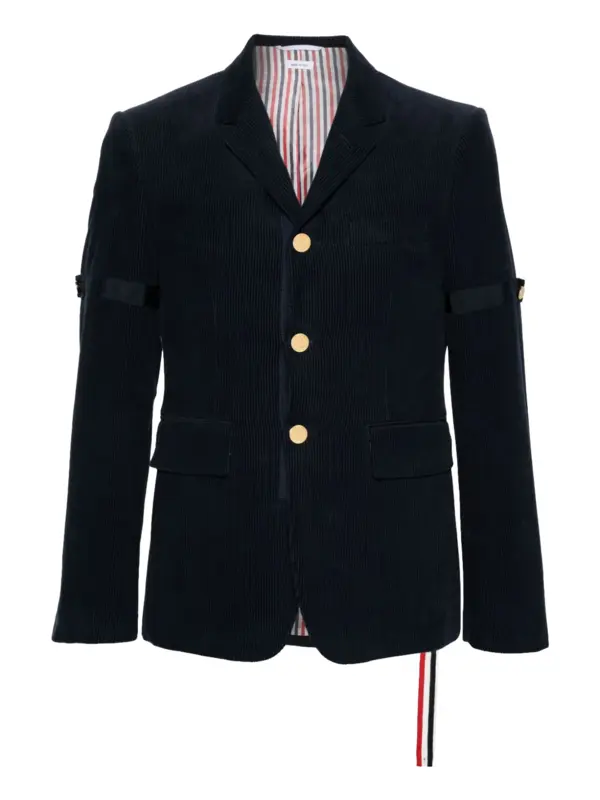 Thom Browne Single-breasted Corduroy Blazer - Blue