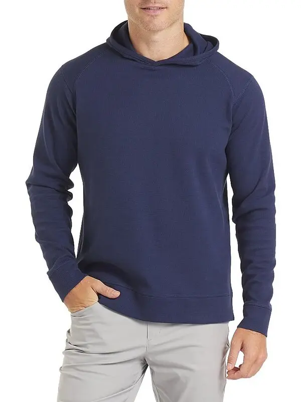 PUBLIC REC Waffle-knit Hoodie - Deep Navy