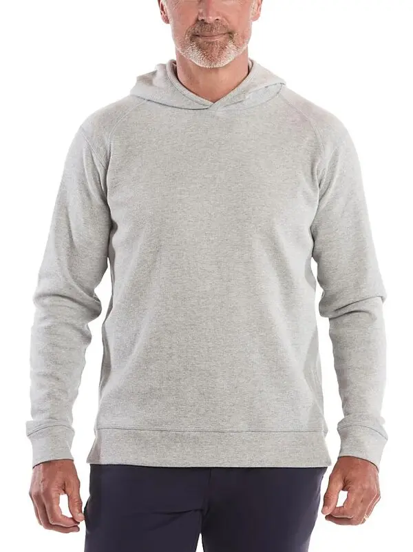 PUBLIC REC Waffle-knit Hoodie - Heather Silver