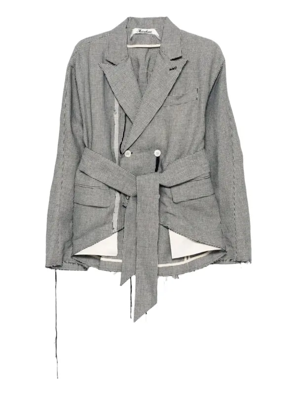 MIDORIKAWA Raw Edge Blazer - White