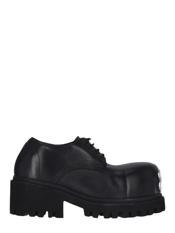 Balenciaga Platform Derby Shoes - Black
