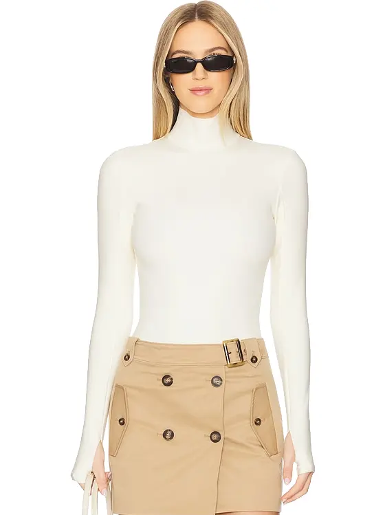 Commando Neoprene Turtleneck Bodysuit - Ivory