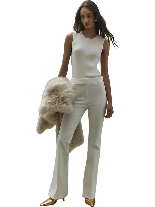 Derek Lam 10 Crosby High-rise Slim Trousers - Soft White