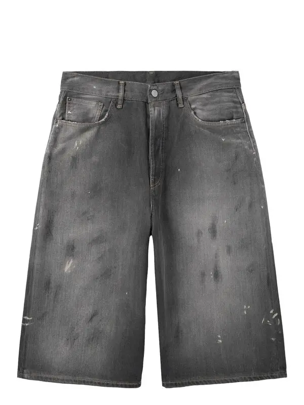 Acne Studios Judda Wide-leg Denim Shorts - Gray