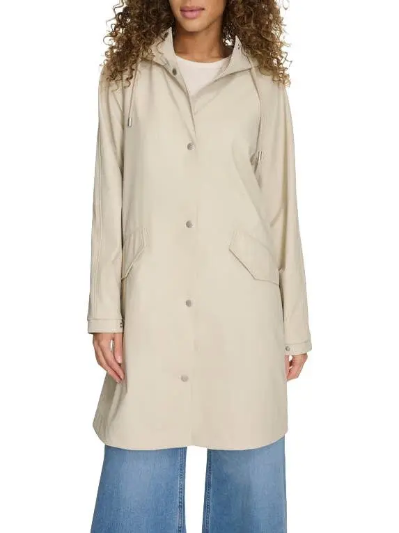 LEVI'S Water Resistant Long Rain Jacket - Oatmeal