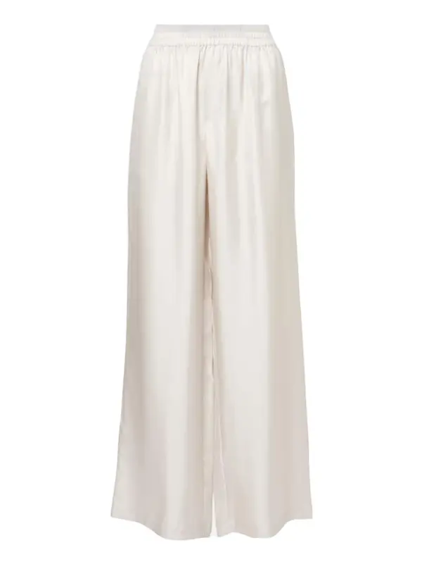 LISA YANG Silk Wide-leg Pants - Beige