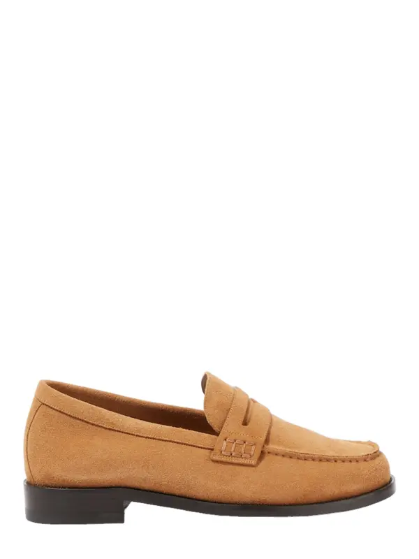 Manolo Blahnik Perry Suede Loafers - Brown