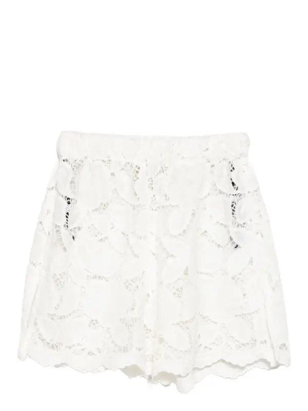 BAMBAH Chloe Crochet Shorts - White