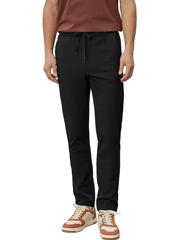 LES DEUX Como Slim Fit Tapered Drawstring Pants - Black