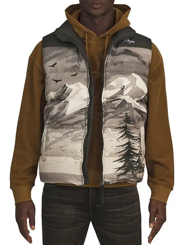 PRPS Whistler Quilted Vest Jacket - Black