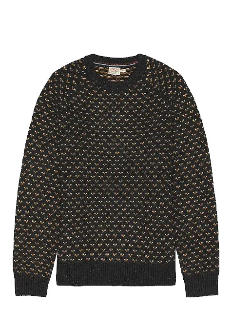 Faherty Brand Donegal Crew Sweater - Charcoal Birdseye Marl