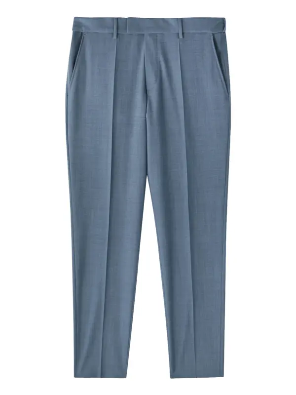 Hugo Boss Slim-leg Stretch-wool Trousers - Blue