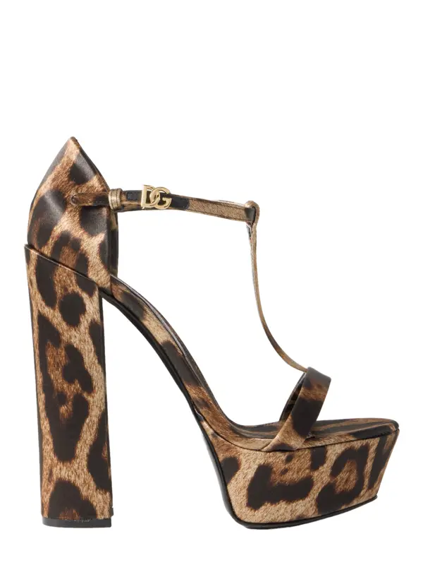Dolce & Gabbana Keira Leopard-print Platform Sandals - Animal Print