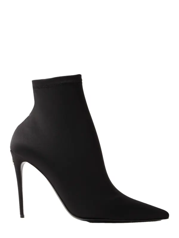 Dolce & Gabbana Stretch-jersey Ankle Boots - Black
