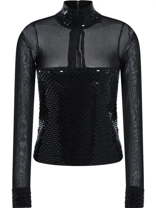 Retrofete Bead-embellished Blouse - Black