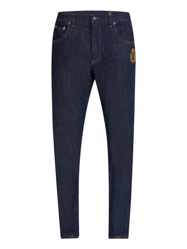 Dolce & Gabbana Slim-fit Stretch Denim Jeans - Dark Blue