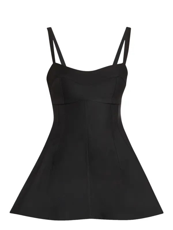 JIL SANDER Silk-blend Peplum Top - Black