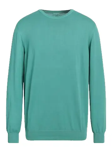 HERITAGE Knitted Cotton Sweater - Green