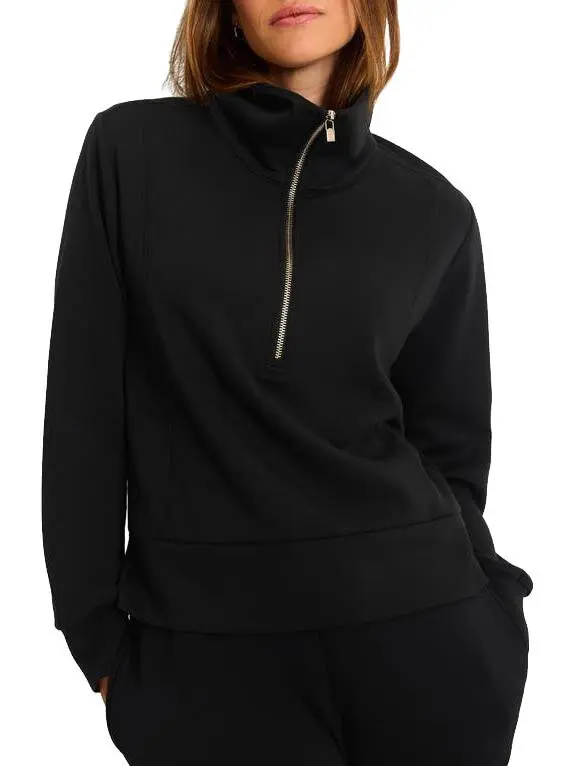 Tommy Bahama Palm Voyage Half Zip Pullover - Black