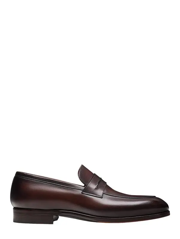 Magnanni Marquis Leather Penny Loafers - Brown
