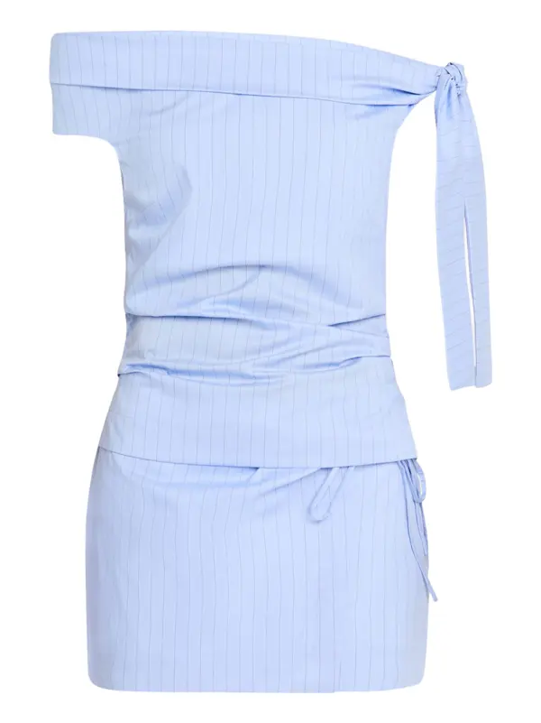 Sir The Label Lori Pinstripe Top - Sky Blue