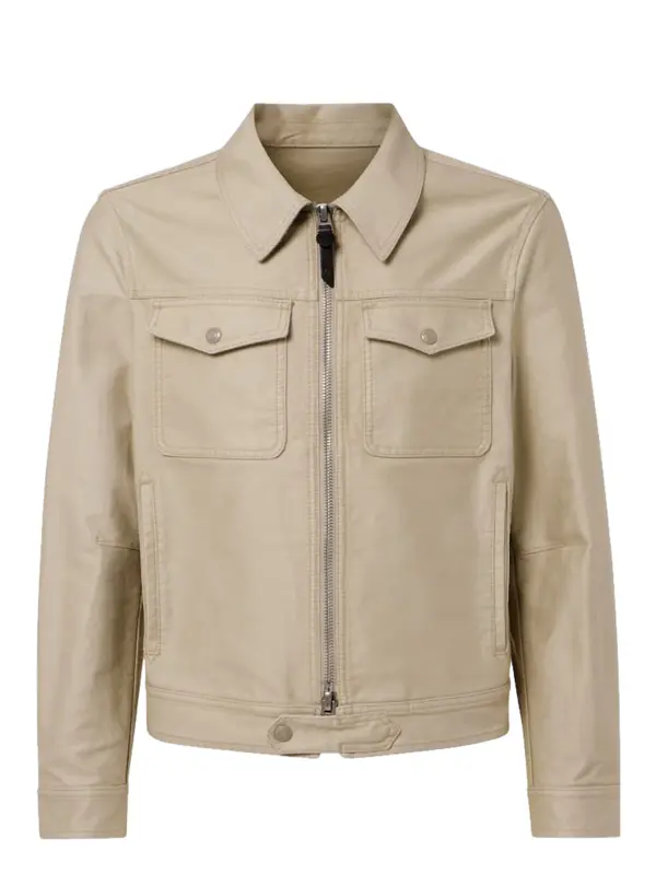 TOM FORD Cotton Satin Blouson - Beige