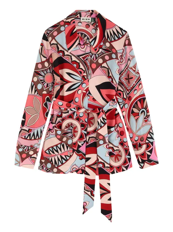 Rixo Aurelio Printed Crepe Shirt - Multicoloured