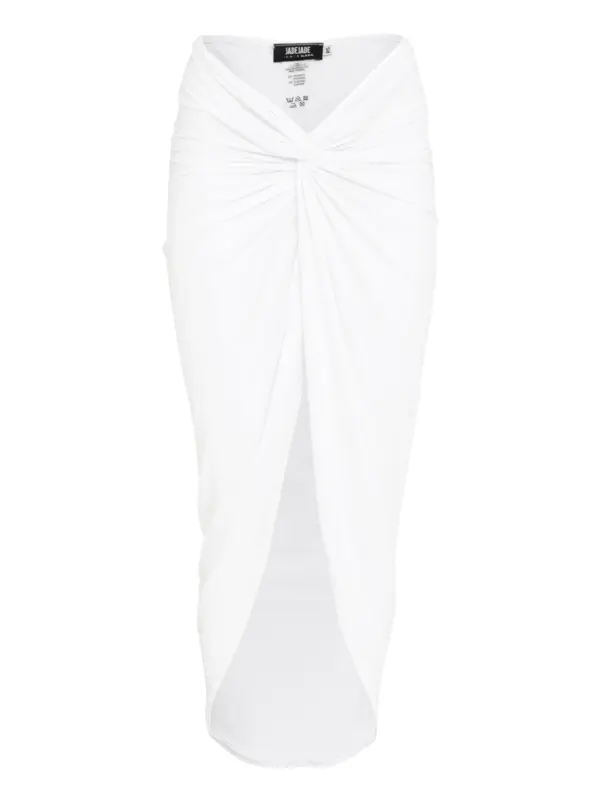 AMIR SLAMA Gathered Midi Skirt - White