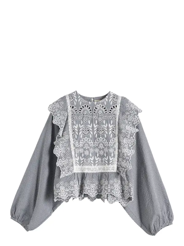 WEEKEND BY MAX MARA Orazio Frill Long Sleeve Blouse - Navy