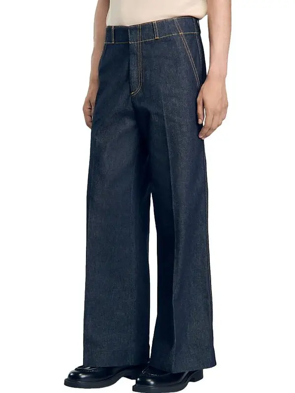 Sandro Vintage Flare Raw Denim Jeans - Raw-denim