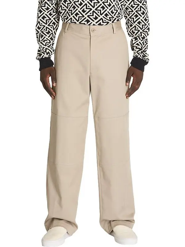 Moncler Cotton-blend Regular Fit Pants - Light Beige