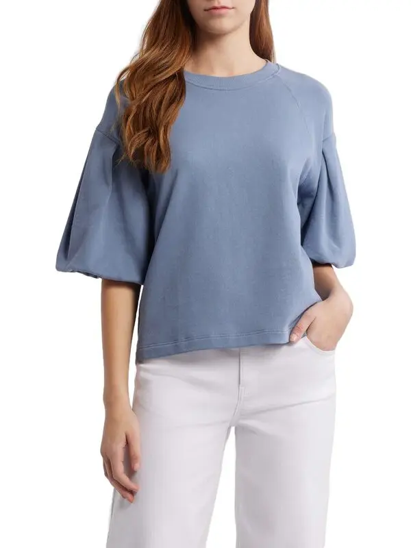 Madewell Puff Sleeve T-shirt - Teapot Blue