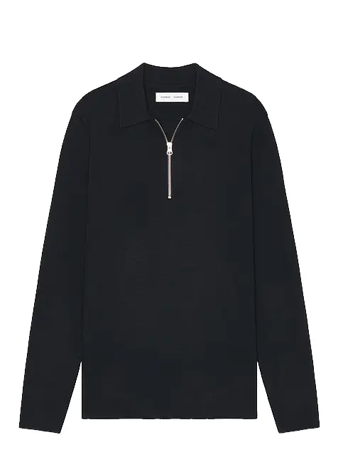 SAMSOE SAMSOE Guna Half Zip Sweater - Sky Captain