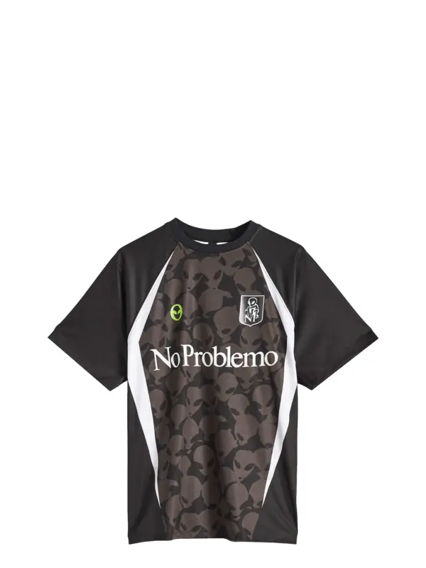NO PROBLEMO Area 51 Football Shirt - Black