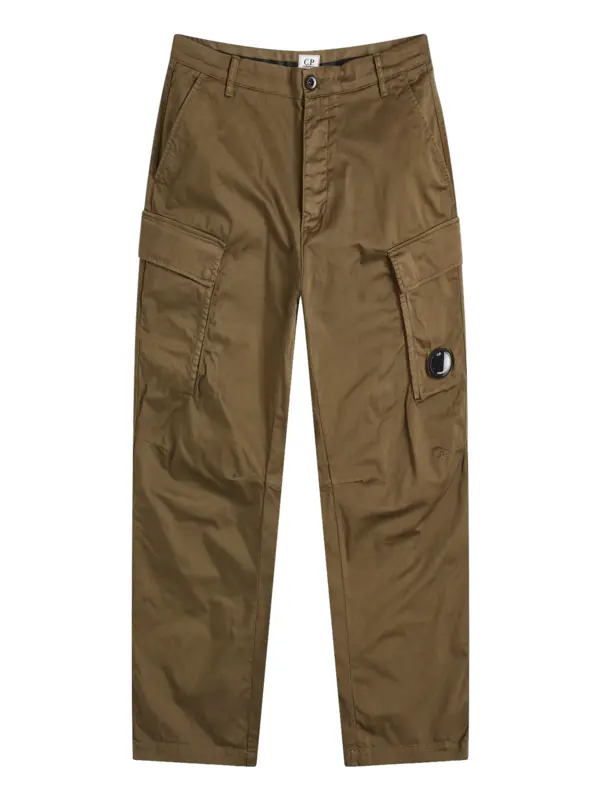 C.P. COMPANY Stretch Sateen Loose Cargo Pants - Ivy Green