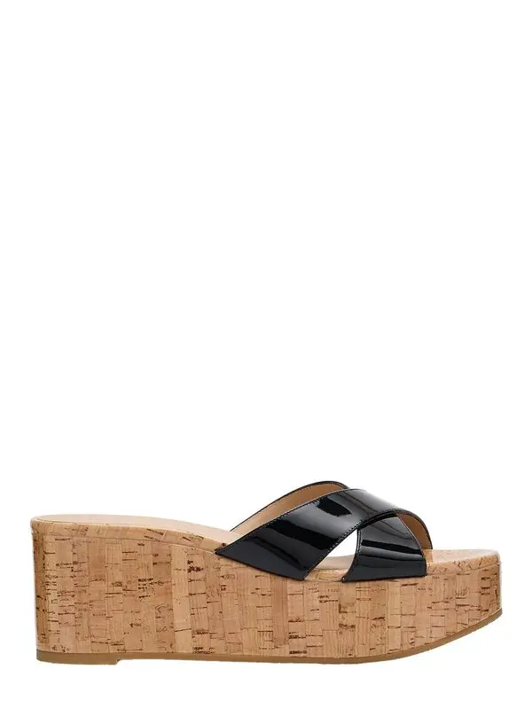 STUART WEITZMAN Dayna Platform Wedge Sandals - Black