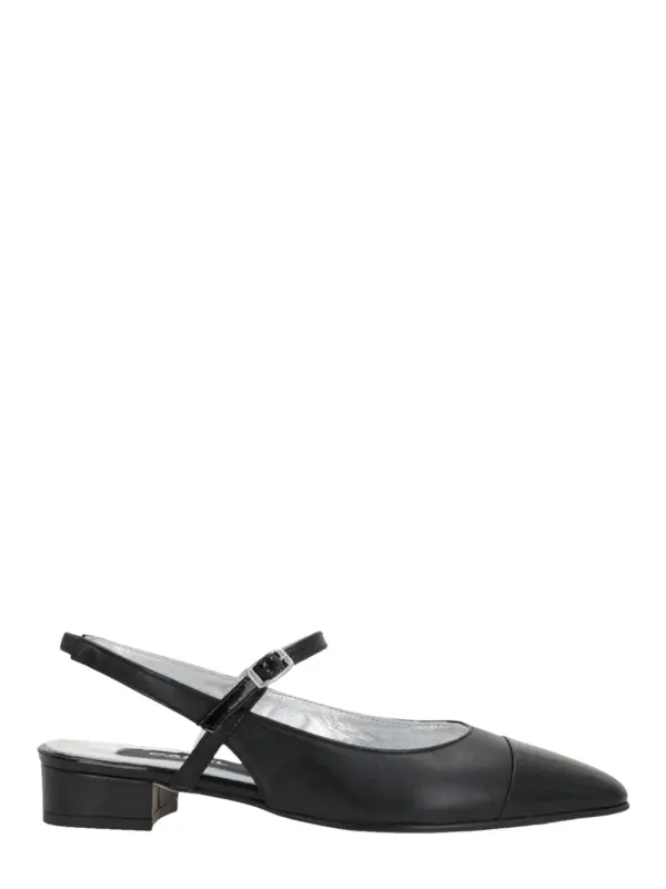 CAREL Oceano Leather Slingback Ballerinas - Black
