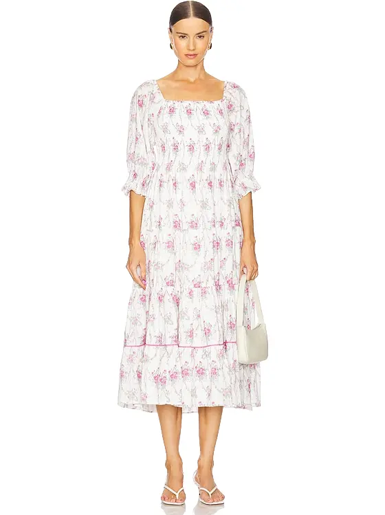 LoveShackFancy Rigby Dress - Rose Picnic