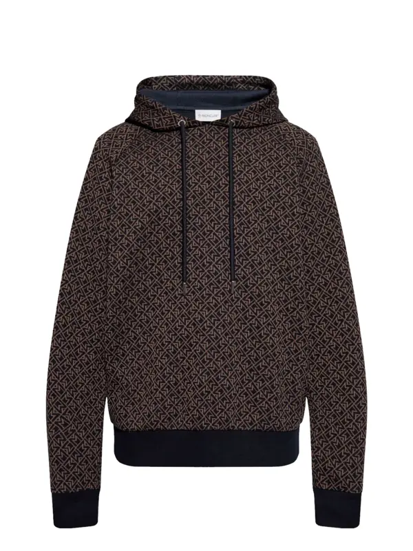 Moncler Monogram Hoodie - Brown