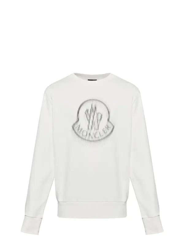 Moncler Blurred Logo Sweatshirt - Neutrals