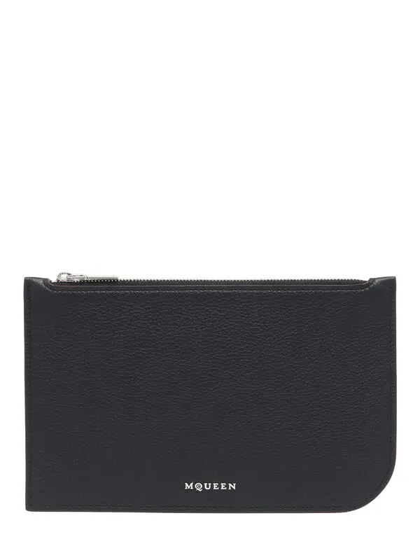 Alexander McQueen Leather Zip-up Sling Pouch - Black