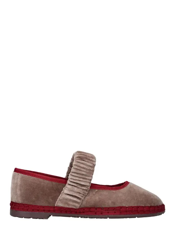 FLABELUS Velvet Mafalda Espadrilles - Brown